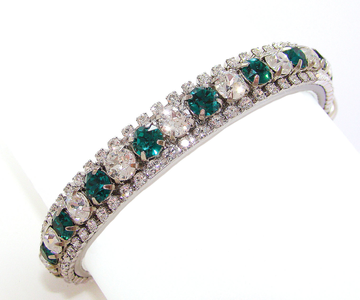 Handmade Emerald & Clear Crystal Cat Collar | Austrian Crystals | The ...